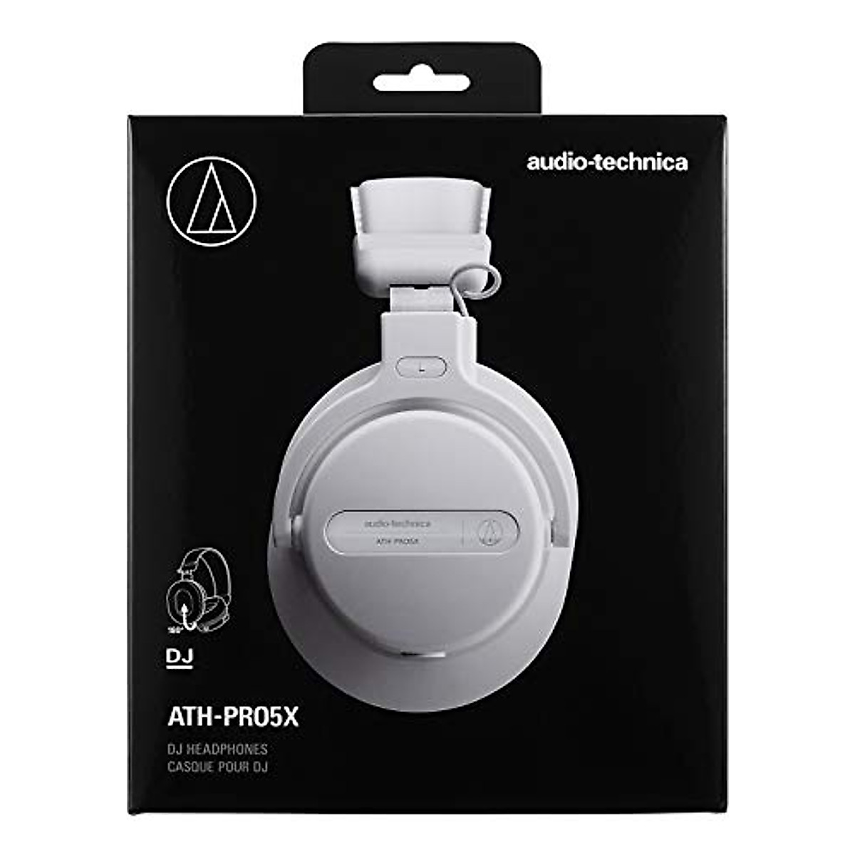 Audio-Technica ATH-PRO5XWH Professional Closed-Back Dynamic Over-Ear DJ Monitor Headphones, White