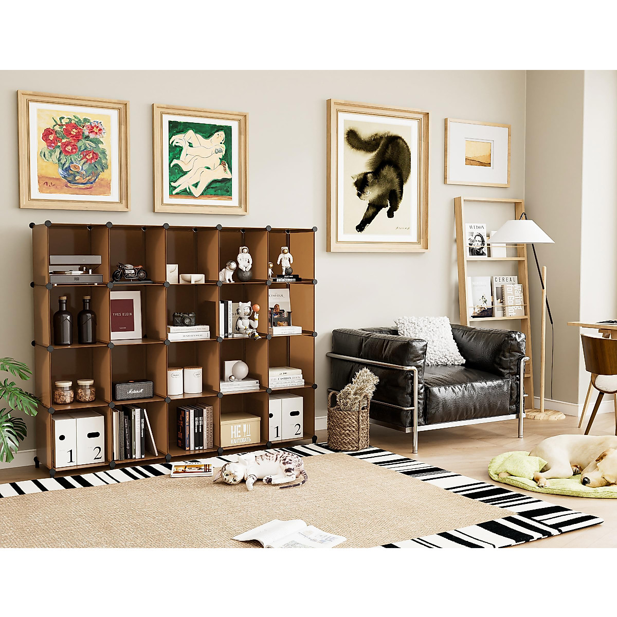 6-Cube Storage Organizer, Closet Organizer Storage Shelf Bookcase Bookshelf with Metal Hammer, Storage Cubes Organizer Cabinet for Kids, Closet, Bedroom, Bathroom, (11.8x11.8x11.8 inch)