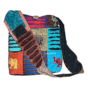 Hobo Colorful Shoulder Bag Women Sling Slouch Hippie Boho (Elephant)