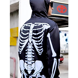 uideazone Boys Hoodies Sweatshirt Tops Funny Skeleton Sweater Pullover Mid-Weight Tracksuit Tops with Pocket Jumper Streetwear …