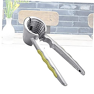 Anneome Crab Opener Hazelnut with Pecan Nutcracker Aluminum Walnuts Duty Opener Handle Walnut Plier Nut Tool Home for Heavy Portable Sheller Clip Pliers Alloy Kitchen Multifunctional