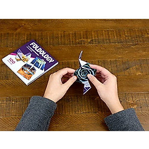 FOLDOLOGY - The Origami Puzzle Game! Hands-On Brain Teasers for Tweens, Teens & Adults. Stocking Stuffers. Fold The Paper to Complete The Picture. 100 Challenges, Ages 10+