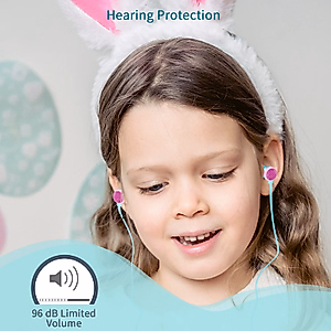 AnRuk Cute Donut Earbuds for Kids, Kid Size Wired Earbud & in-Ear Headphones with Microphone and Lovely Earphones Storage Case Gifts for School Girls and Boys (Cut Blue)