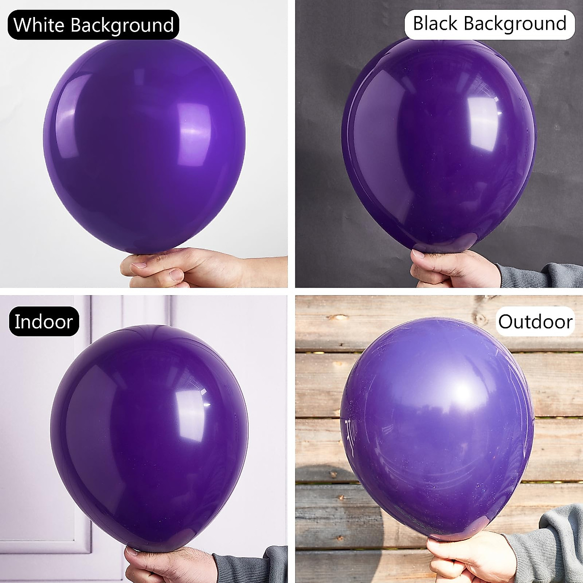 PartyWoo Royal Purple Balloons, 52 pcs 12 Inch Purple Balloons, Latex Balloons for Balloon Garland or Balloon Arch as Birthday Decorations, Wedding Decorations, Baby Shower Decorations, Purple-Y16