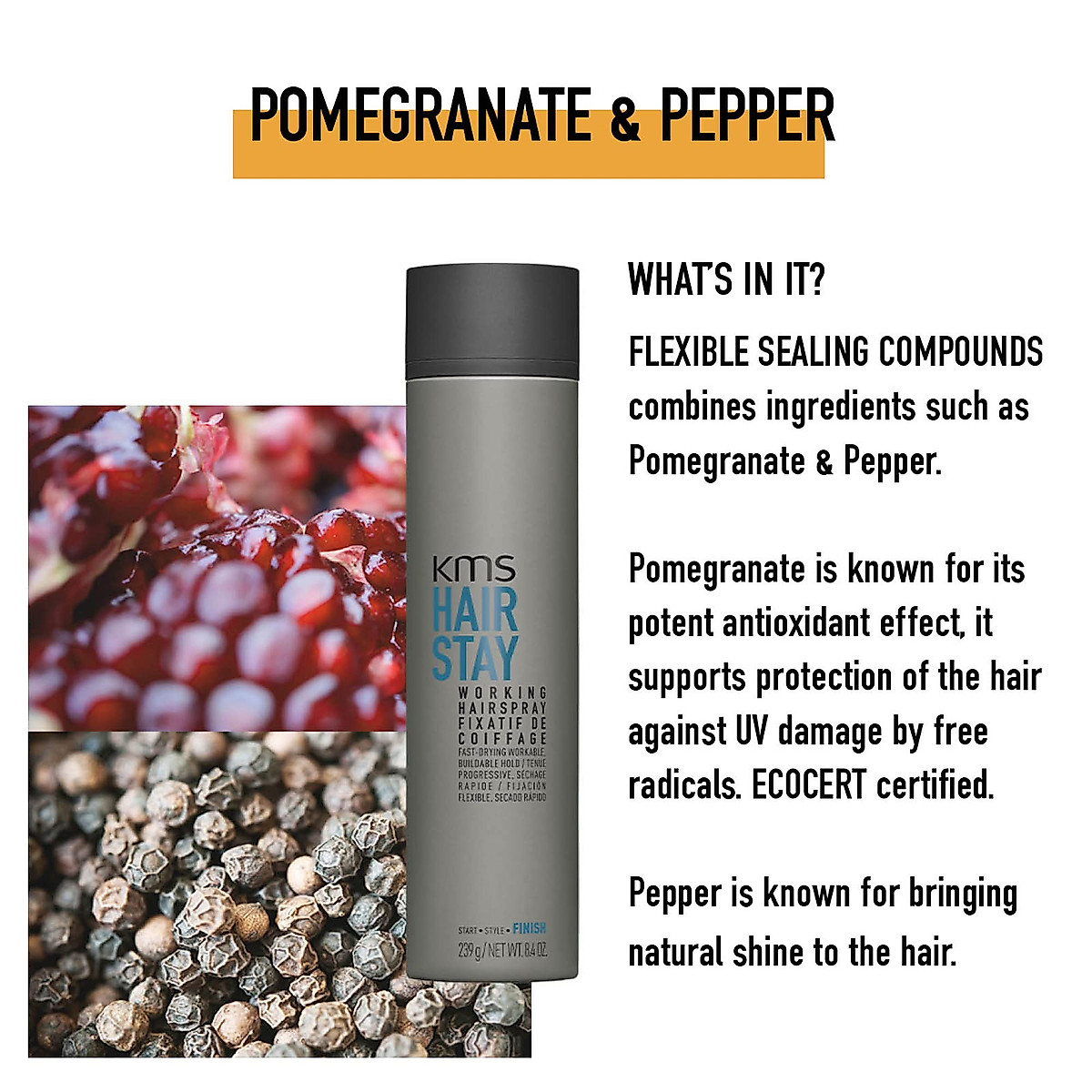 KMS HAIRSTAY Working Spray, 7.7 oz