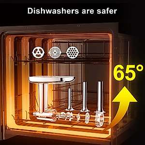 Stainless Steel Meat Grinder Attachment for KitchenAid Stand Mixer,Meat Grinder for KitchenAid Mixer Includes 3 Sausage Stuffer Dishwasher Safe Attachment for Meat Grinder Accessories by Gvode