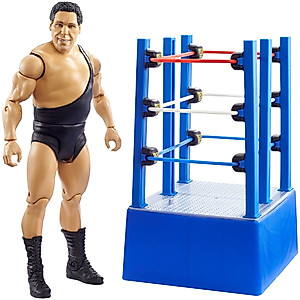 WWE Wrestlemania Moments Andre The Giant 6 inch Action Figure Ring Cart with Rolling WheelsCollectible Gift for WWE Fans Ages 6 Years Old and Up