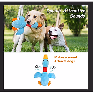 Weivone 2023 Goose Indestructible Dog Toys for Aggressive Chewers Small Medium Large Breed, Crinkle Squeaky Dog Toys Plush Dog Toy Puppy Chew Toys for Teething, Duck Interactive Dog Puppy Toys