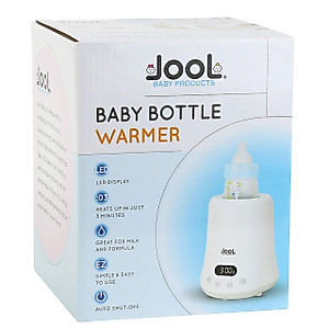 Baby Bottle Warmer - Quick Heating & Keep Warm Mode, Digital Display, Time Chart on Warmer, Heats Milk, Breast Milk, Formula, Juice, Fits Most Standard Bottles - Jool Baby