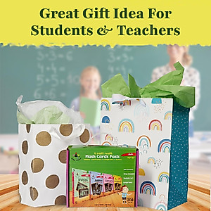 Star Right Math Flash Cards Set of 4 - Math Flashcards Addition, Subtraction, Multiplication, Division with 4 Rings - 208 Cards for Kids Ages 6 and Above - Flash Cards for Math from 1st to 4th Grade