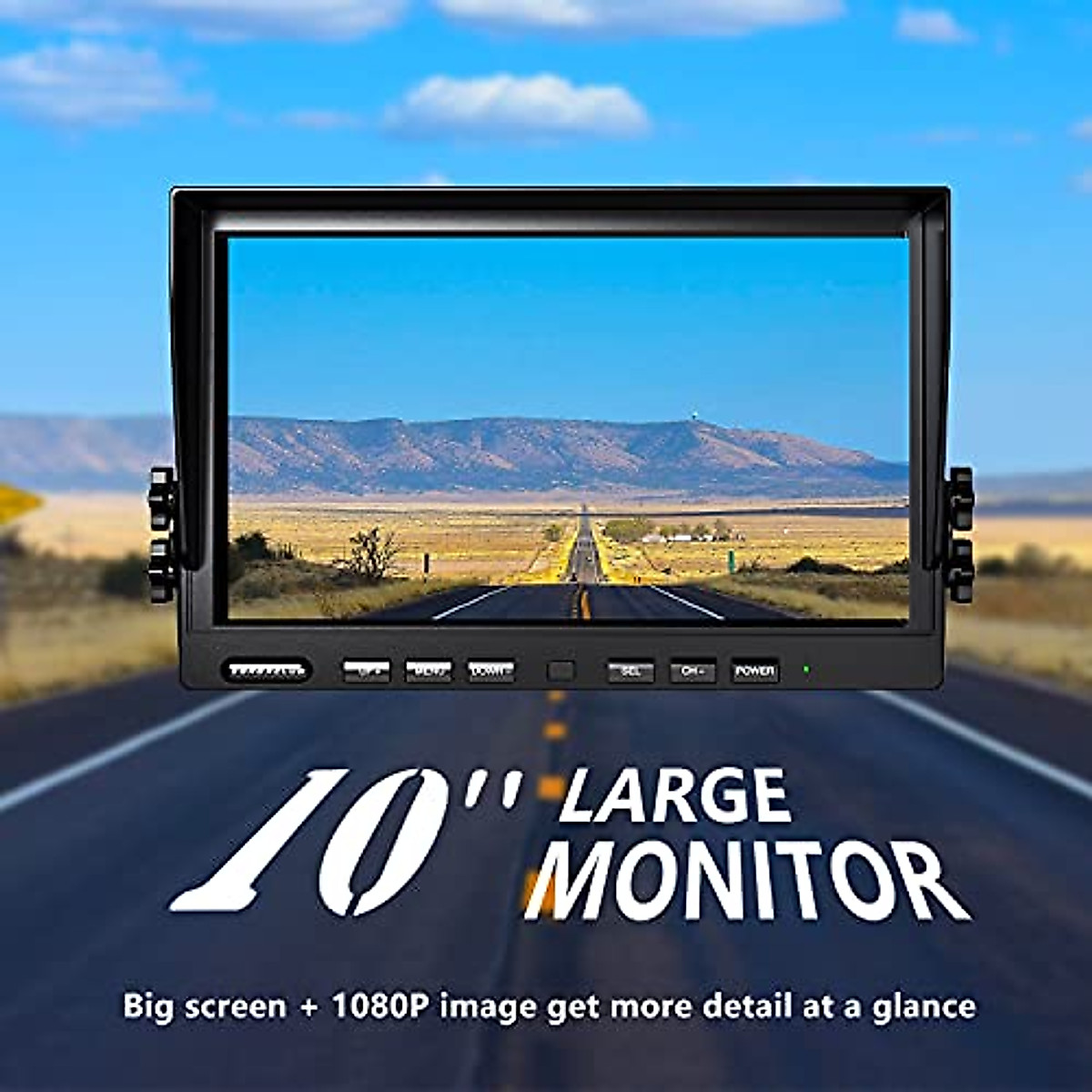 ZEROXCLUB 1080P Wireless Backup Camera System for RV Trailer Truck Camper,10 Inch DVR Monitor w/Recording IR Night Vision Digital Wireless Rear View Camera Adapter for Furrion Pre-Wired RVs,BW101SL