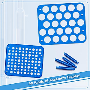 CryoKing 5PCS 25-Well Centrifuge Tube Rack for 50ml Vials, Plastic, Detachable Stand,Blue, Individual Package