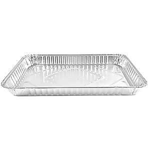 Handi-Foil 1/4-Size (Quarter) Sheet Cake Aluminum Foil Pan w/Clear Dome Lid (Pack of 25 Sets)