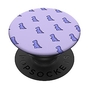 Funny & Cute Purple Dinosaur TRex In Purple For Women & Girl PopSockets Swappable PopGrip