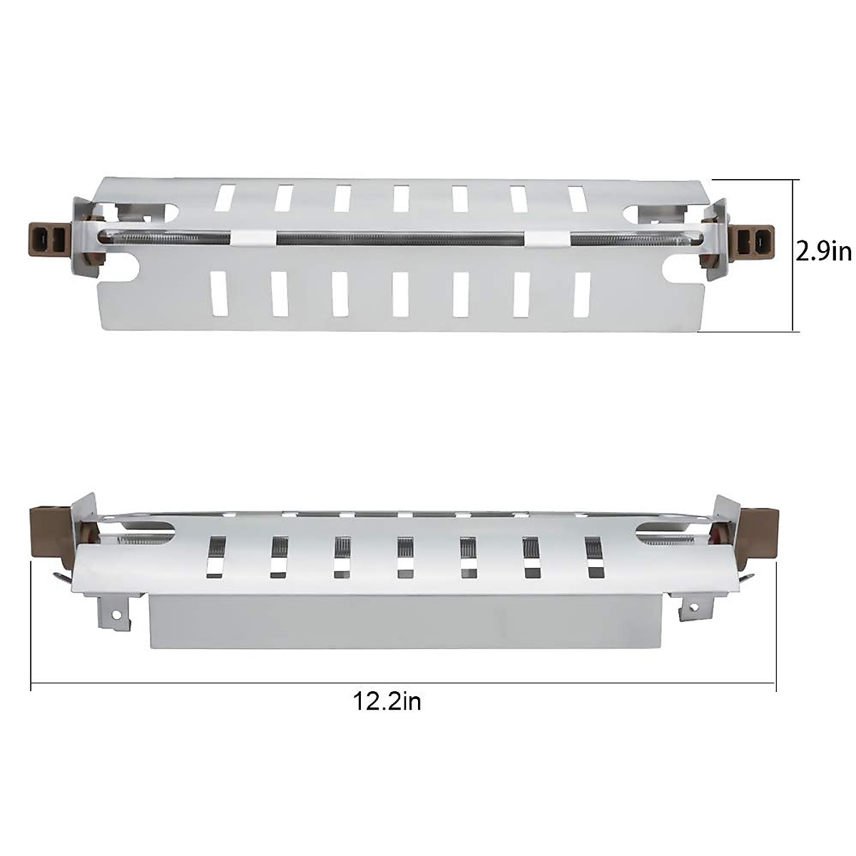 Siwdoy 2 PC WR51X10055 Defrost Heater, 2 PC WR55X10025 Temperature Sensor and 2 PC WR50X10068 Defrost Thermostat Compatible with GE Hotpoint Replaces WR51X10030 AP3183311