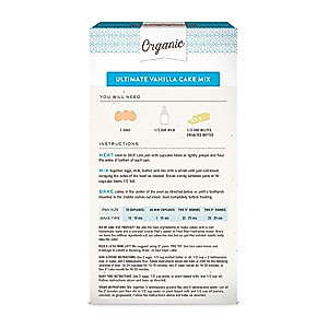 Miss Jones Baking Organic Yellow Cake and Cupcake Mix, Non-GMO, Vegan-Friendly, Moist and Fluffy: Vanilla (Pack of 1)