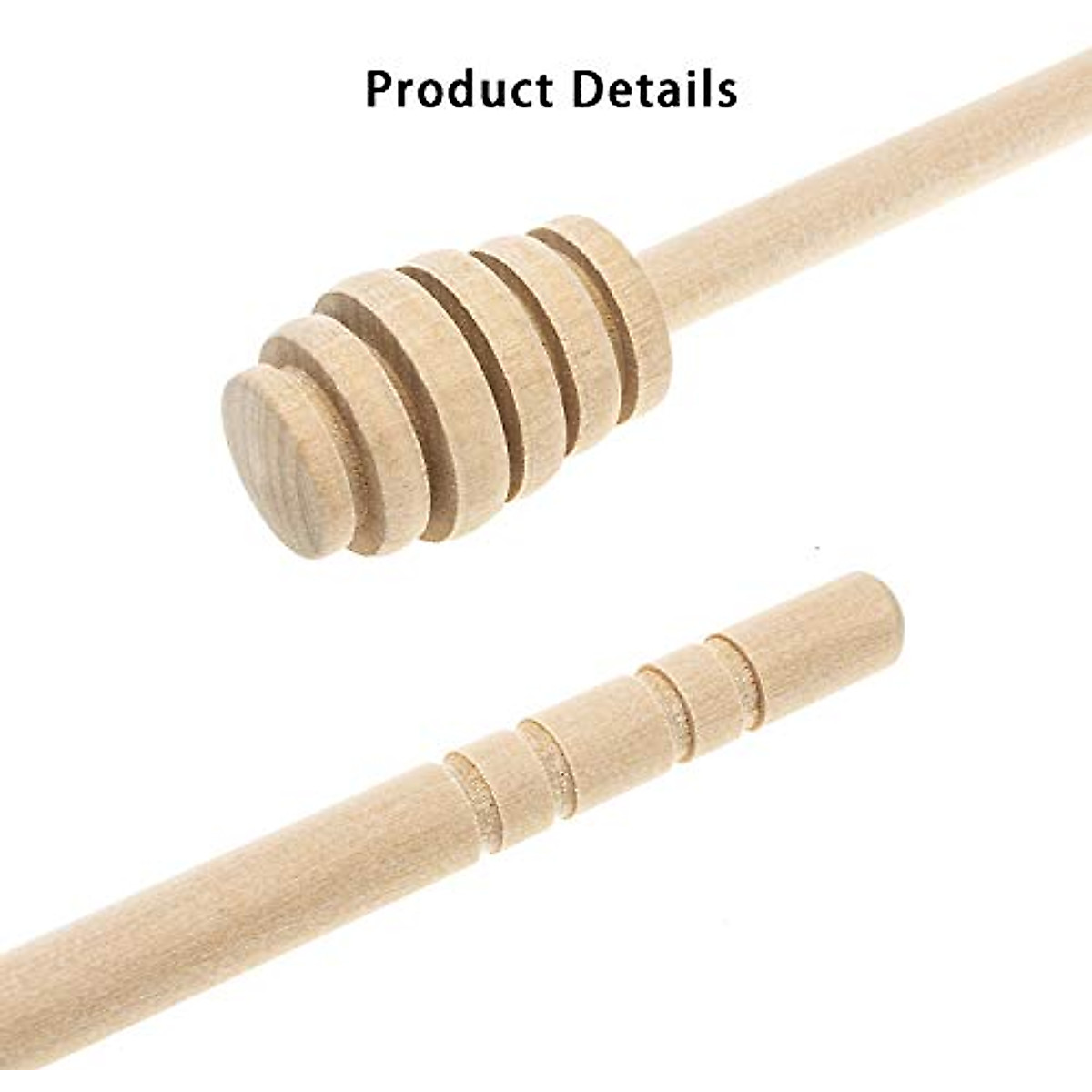 GIYOMI Wooden Honey Dipper Stick for Honey Jar Dispense Drizzle Honey,2 Pcs 6.3 Inch / 16cm Honey Dippers Sticks-Honeycomb Stick-Wooden Honey Spoon