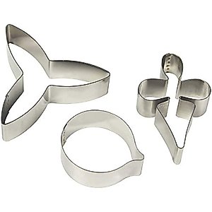PME Stainless Steel Moth Orchid Petal Cutters, Set of 3, Standard, Silver