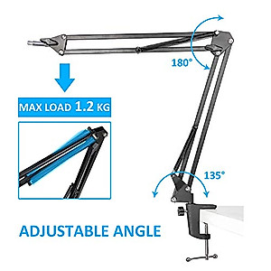 Mic Arm for HyperX QuadCast - Professional Boom Arm Compatible with HyperX QuadCast S and QuadCast Microphone, Adjustable Scissor Microphone QuadCast Boom Arm by YOUSHARES