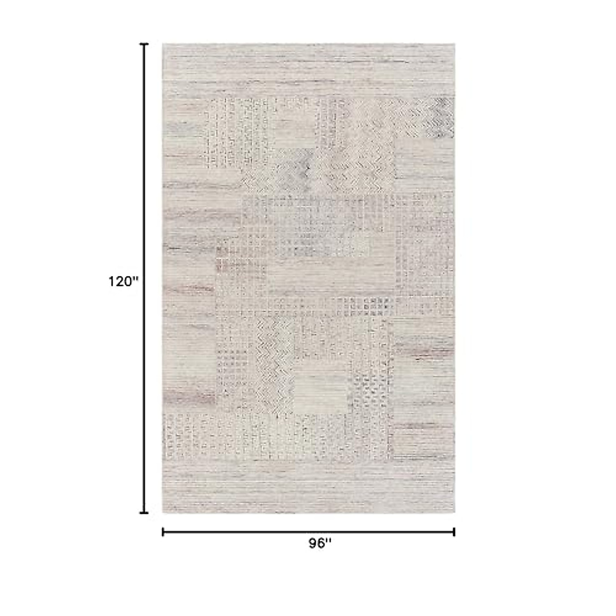 Mark&Day Area Rugs, 8x10 Tongerlo Modern Cream Area Rug, Beige Grey Pink Carpet for Living Room, Bedroom or Kitchen (8' x 10')