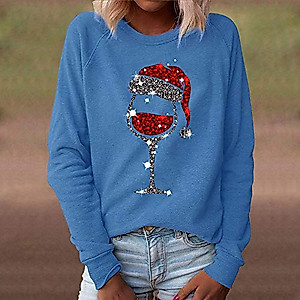Christmas Sweater Western Clothes Plaid Christmas Round Neck Party tee tie Front Sweater Trendy Fall Clothes Pullover Tops Sweatshirt Tunic Blouse Waffle Sweater Workout Leggings for Women Christmas