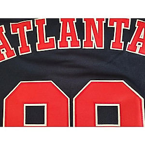 Ouwonkin Men's #99 Baseball Jersey, Women's Baseball Shirts, 90S Hip Hop Short Sleeve Jerseys for Party, Red Blue XL