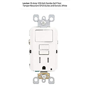 Leviton GFSW1-KW TR GFCI/Switch Combo NO WLPLT WHT