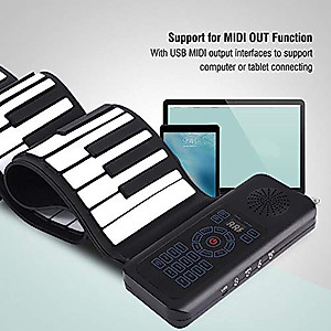 Rolling Piano, Portable 88 Keys Electronic Keyboard Hand Rolling Piano Built-in Rechargeable Battery