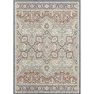 LUXE WEAVERS Floral Bohemian Cream 8x10 Area Rug