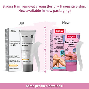 Sirona Hair Removal Cream, Sensitive Skin for Women - 1.76 Fl Oz | with Aloe Vera, Vitamin E & Shea Butter | Ideal for Bikini Line,Underarm, Legs