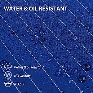 ROTANET Stretch Stripe Apron for Men Women Adjustable Bib Aprons with 2 Pockets for Kitchen Cooking Water & Oil Resistant Royal Blue