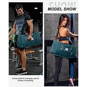 Gym Bags Womens Mens with Shoes Compartment and Wet Pocket Travel Duffel Bag for Women for Plane Sport Gym Tote Bags Swimming Yoga Waterproof Weekend Overnight Bag Carry on Bag Hospital Holdalls