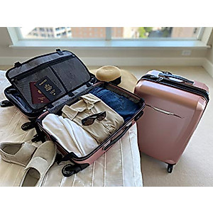 Samsonite Winfield 3 DLX Hardside Expandable Luggage with Spinners, Checked-Large 28-Inch, Rose