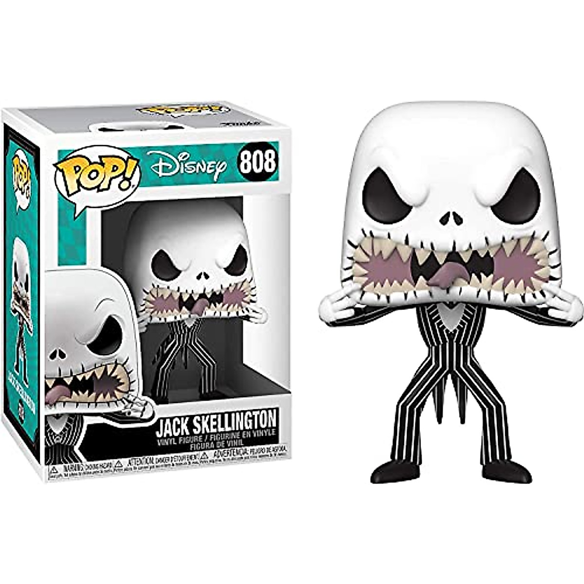 Funko Disney: The Nightmare Before Christmas - Jack Skellington (Scary Face) Pop! Vinyl Figure (Bundled with Compatible Pop Box Protector Case)
