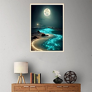 YOUYIDUN-5D DIY Diamond Art Kits,Magical Scenery Diamond Crystal Painting Kits Full Drill by Numbers,Diamond Rhinestone Cross Stitch Embroidery Painting for Kids Adults Gifts Home Wall Decorations-C