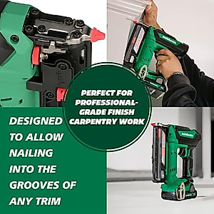 Metabo HPT Cordless Pin Nailer Kit, 18V, 23 Gauge, 5/8" up to 1-3/8" Pin Nails, 2,700 Nails Per Charge, 18V 2.0 Ah Lithium Ion Battery, Fast Charger, Bag, Lifetime Power Tool Warranty, NP18DSALT