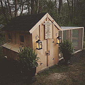 Solar Powered Outdoor Lanterns - 11 Inch Tall, Set of 2, Decorative Candle Lantern for Patio, Waterproof, Black Metal & Glass, LED Pillar Candle, Dusk to Dawn Timer, Batteries Included