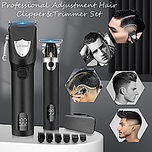 vsmooth Hair Clippers Cordless Hair Trimmer Electric Barber Clippers - Zero Gapped Trimmer Professional Beard Trimmer Rechargeable Hair Cutting Kit (Black)