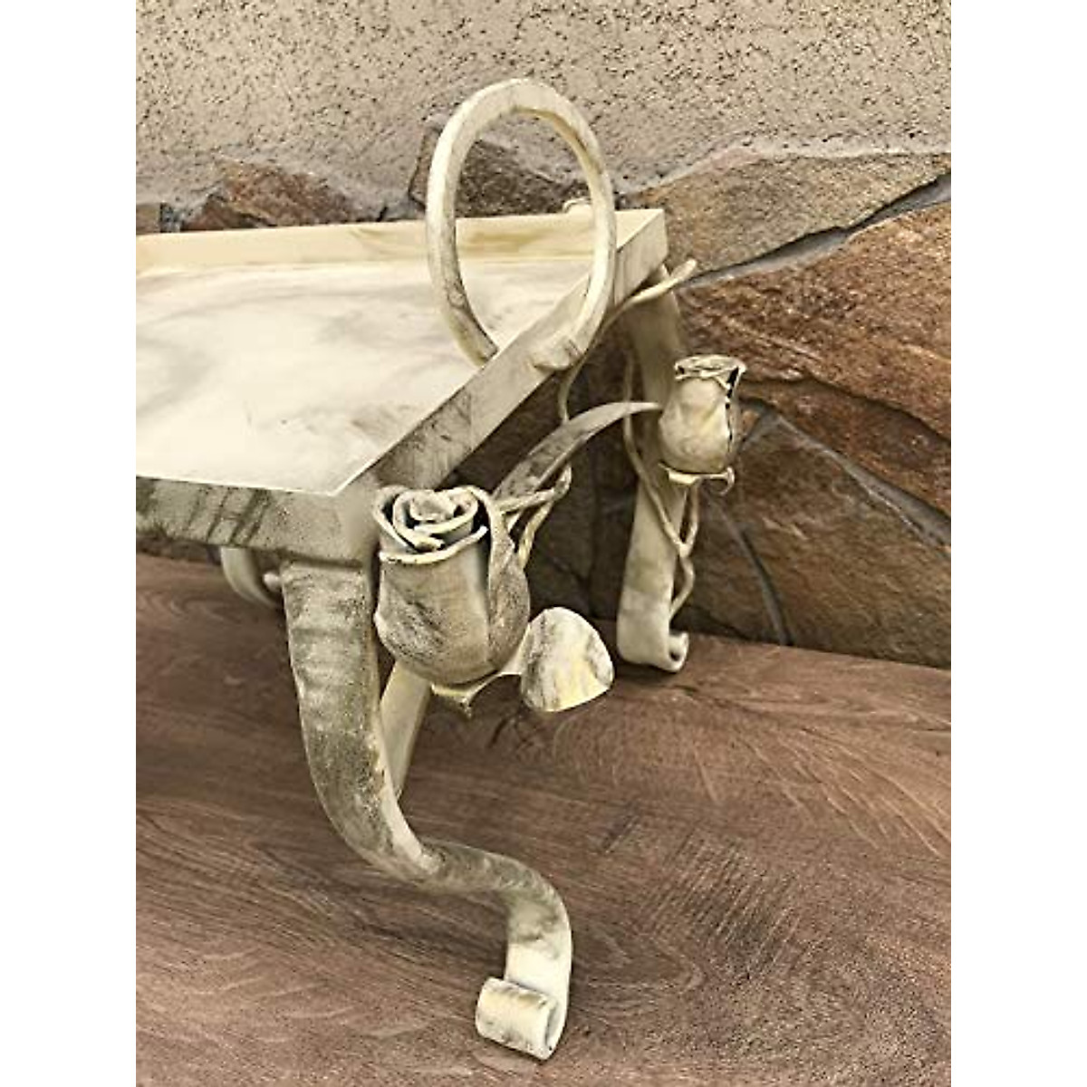 Breakfast in bed tray, iron anniversary gift for her, rose, floral, serving tray, coffee table, iron gift, iron gift for her, bed tray, tray