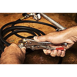 Crescent 5 Piece 5 Inch, 7 Inch & 10 Inch Curved Jaw & 6 Inch & 9 Inch Long Nose Locking Pliers with Wire Cutter - CLP5SETN