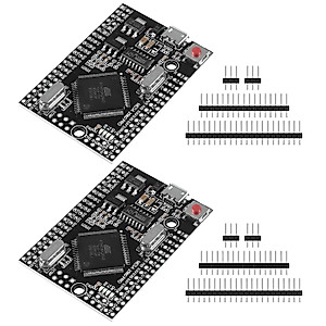 Alinan 2pcs MEGA 2560 PRO Embed CH340G/ATMEGA2560-16AU Chip with Male Pinheader Compatible with MEGA2560