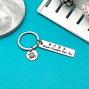 Behavior Analyst Gift BCBA Therapist Gift Board Certified Bad Ass Keychain ABA Gift Behavior Therapist Gift Special Education Gift for Behavior Analyst BCBA Specialist
