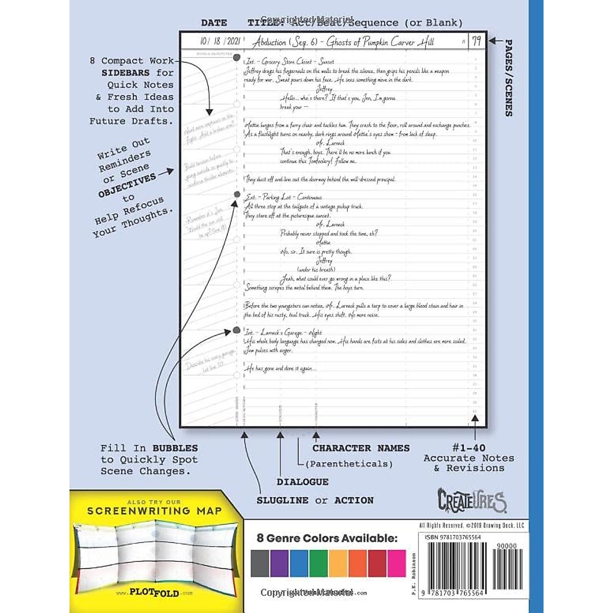 Blank Screenwriting Notebook: Write Your Own Movies - 200 Pages of Pre-Formatted Script Templates - 8.5" x 11" Journal for Ideas + Notes in Sidebars for Writers of TV Shows & Films (Vomit Drafts)