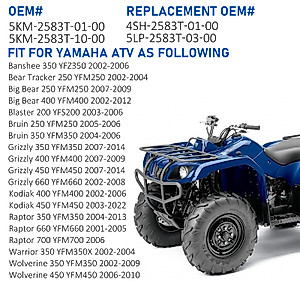 JAVIK Front Brake Master Cylinder for Yamaha 2002-Up Grizzly Kodiak Banshee Big Bear Bruin Raptor Warrior Wolverine Blaster Bear Tracker 200 250 350 400 450 660(Black)