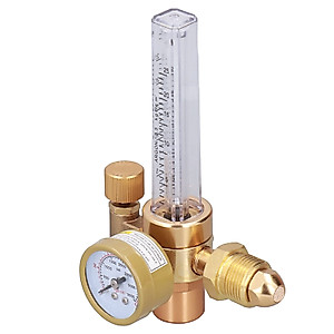 Tyenaza CO2 Argon Flowmeter and Regulator, Welder Gas Regulator Gauge Argon Flow Meter Valve MIG Flowmeter Brass Welding Accessory