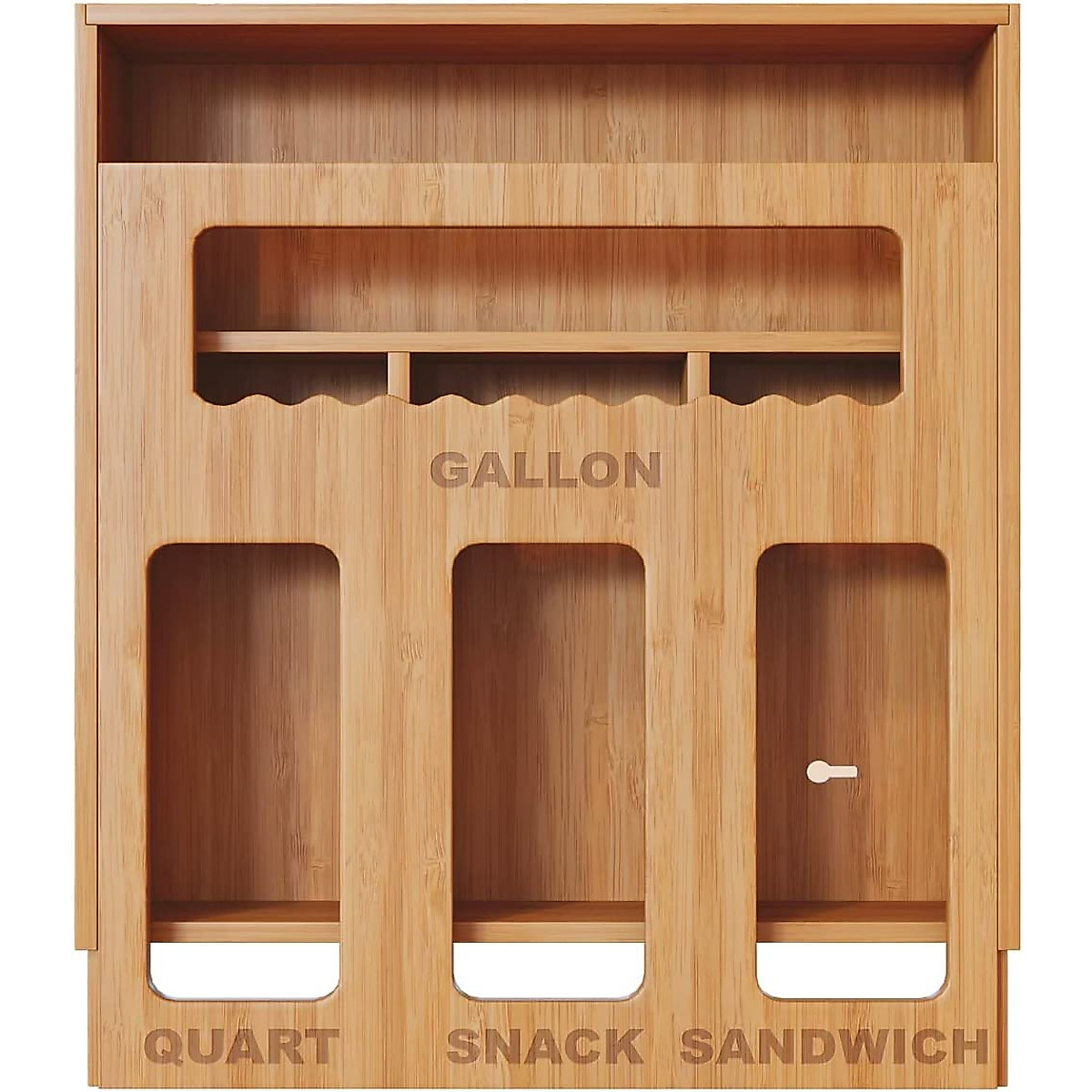 Bartnelli sandwich Bag Organizer Storage for Kitchen Drawer Organization, Plastic Sandwich Baggie Holder Dispenser | Compatible With All Brands and Sizes