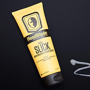 HeadBlade HeadSlick Shave Cream 8 oz for Smooth Headshaving for Bald Men, Helps with Irritation, Redness, & Razor Burn