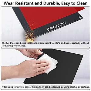 Creality Ender 3 Glass Bed, Upgraded 3D Printer Platform Tempered Glass Build Plate for Ender 3/Ender 3 Pro/Ender 3 V2/Ender 5/Ender 5 Pro, Flatter & More Durable Build Surface,235x235x4mm