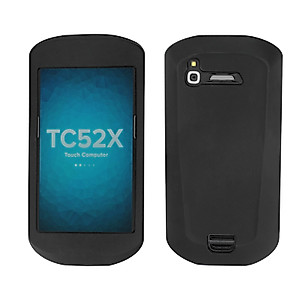 TC51 Protective Case Rugged Rubber Cover for Zebra TC51 TC52 TC52X TC56 TC57 Handheld Barcode Scanner, High-durability Case Black