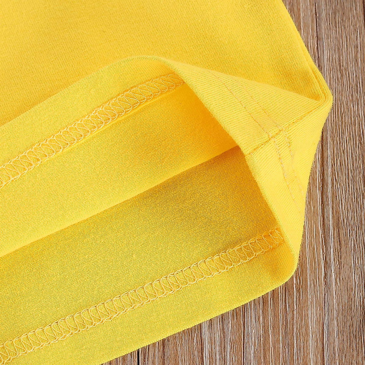 Toddler Baby Girls Boys Cartoons Cotton Basic T Shirts Tops Shorts Sleeve Tee Shirt Baby Summer Clothes (A Solid Yellow, 4-5T)